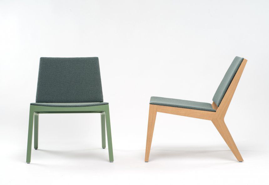 Moderner Kaminsessel - WOOD ME LOUNGER - De Vorm - Leder / Stoff ...