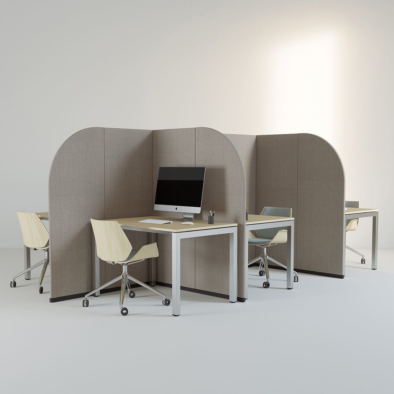 Stoff-Raumteiler - WALLSTREET - Casala - MDF / für Großräume / für den ...