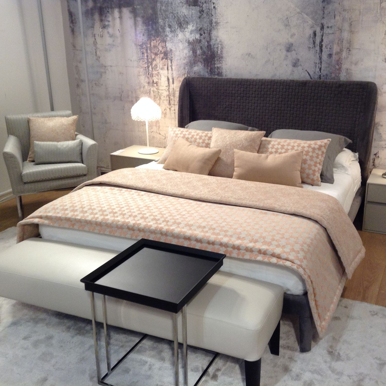 Doppelbett - FOLIES - Mazzoli Design - modern / Polster / Kopfteil