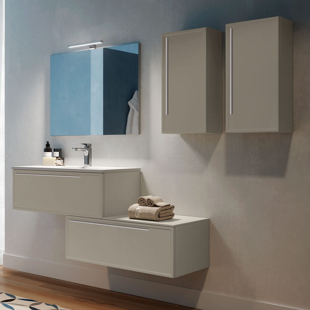 Wandhängender Waschtisch-Unterschrank - TIVOLI - Inda - Holz / Laminat ...