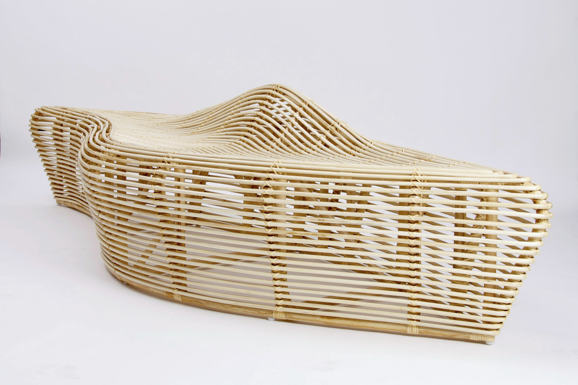 Bank / originelles Design - LINGER - Yamakawa Rattan Japan Inc. - Holz