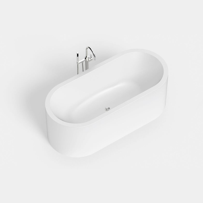 Ovale Badewanne - CURVA 2 - Hasenkopf - freistehend / für Wohnungen ...