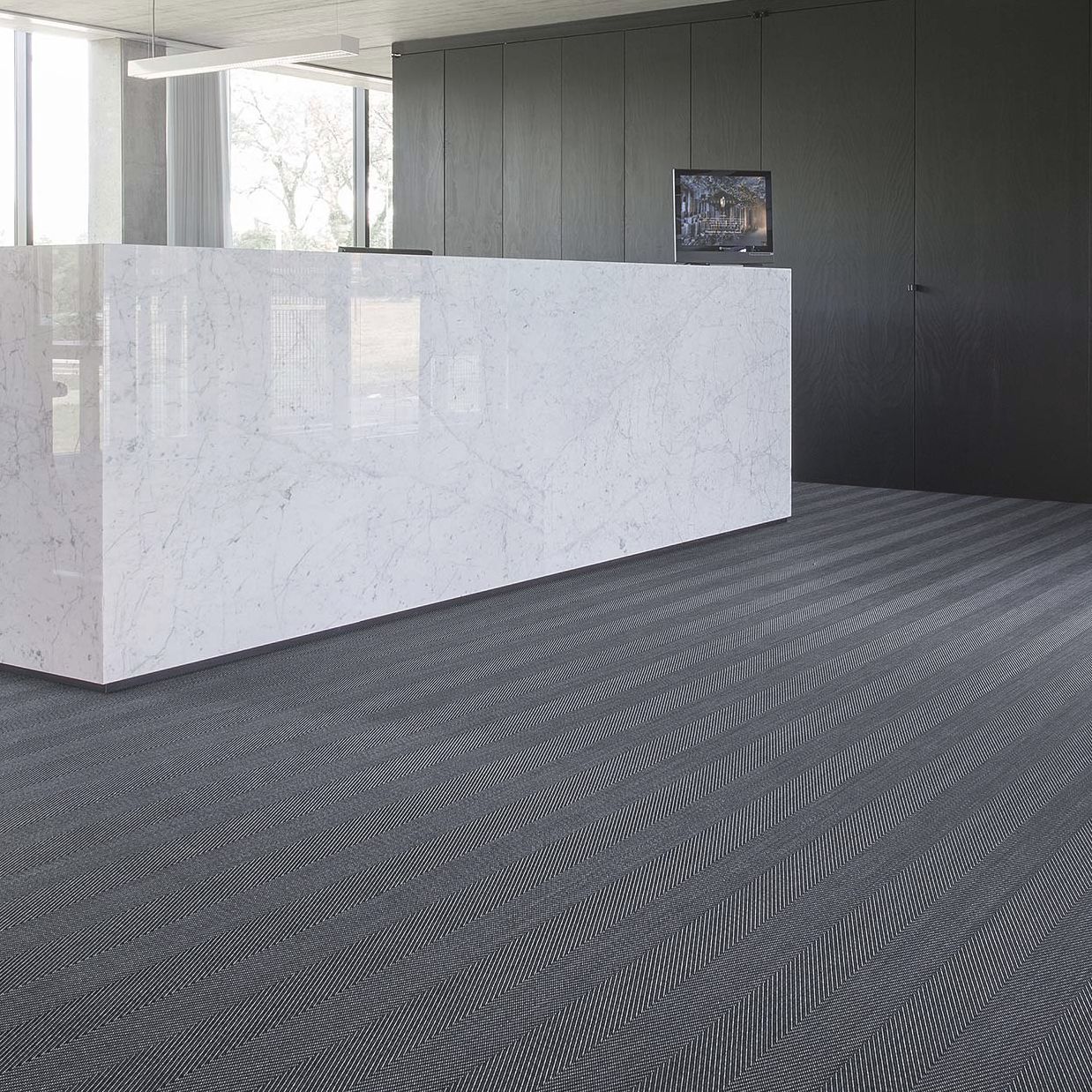 Synthetik-Bodenbelag - HERRINGBONE : STEEL - 2TEC2 - Vinyl / für Wohnhaus / für ...