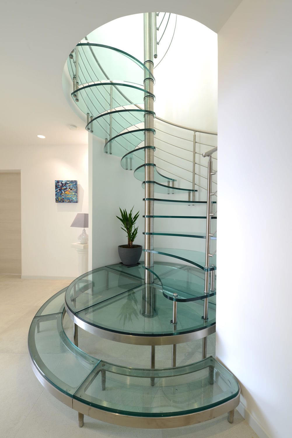 Wendeltreppe - GLASS - TECNOSCALE - Glasstufen / mit Edelstahlstruktur ...