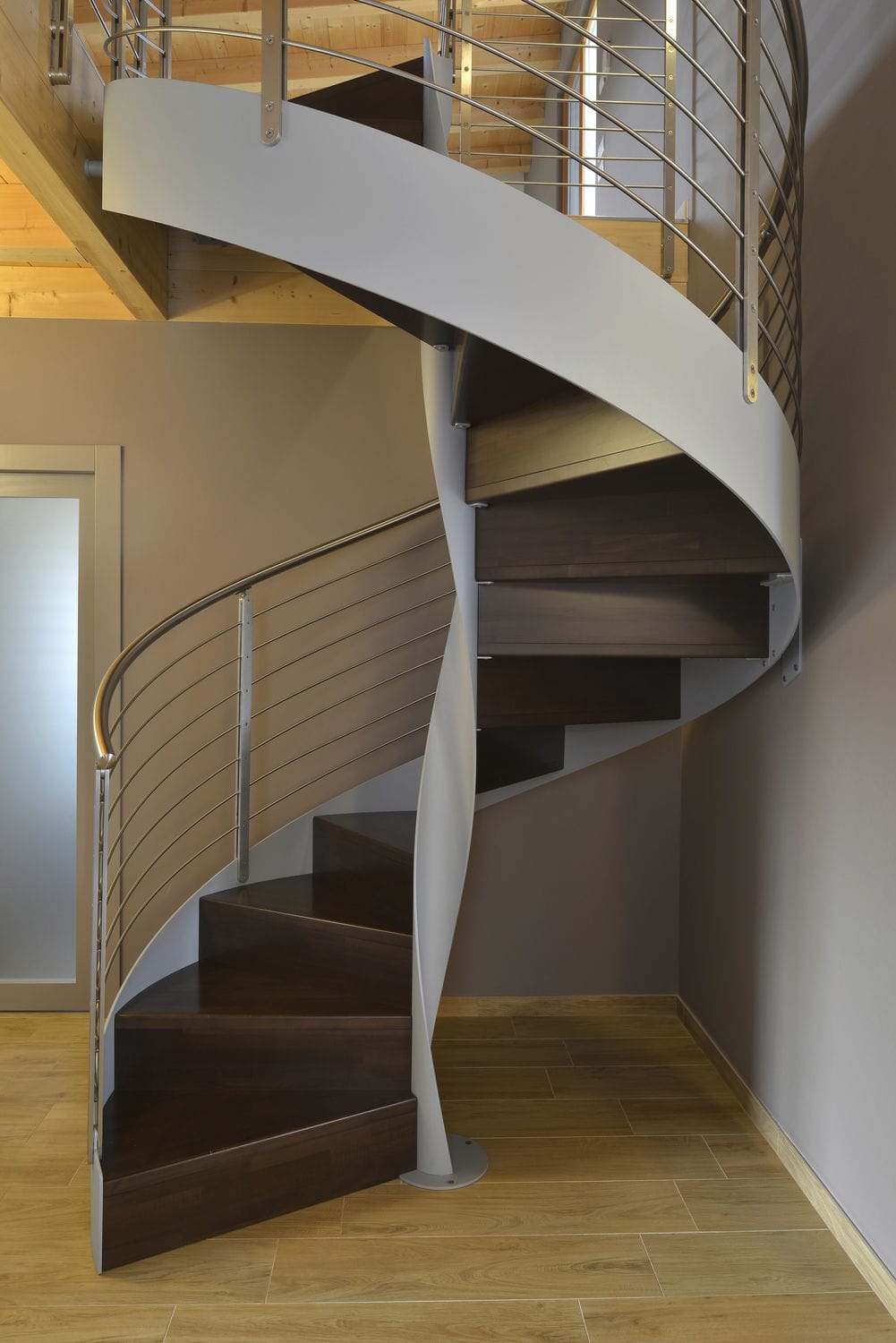 Wendeltreppe - ELICA - TECNOSCALE - Holzstufen / mit Metallstruktur ...