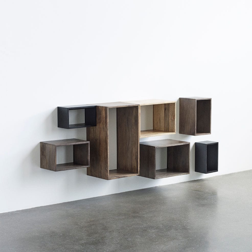 Wandmontiertes Regal - BOX SYSTEM - Mater Design - Modul / modern / Holz