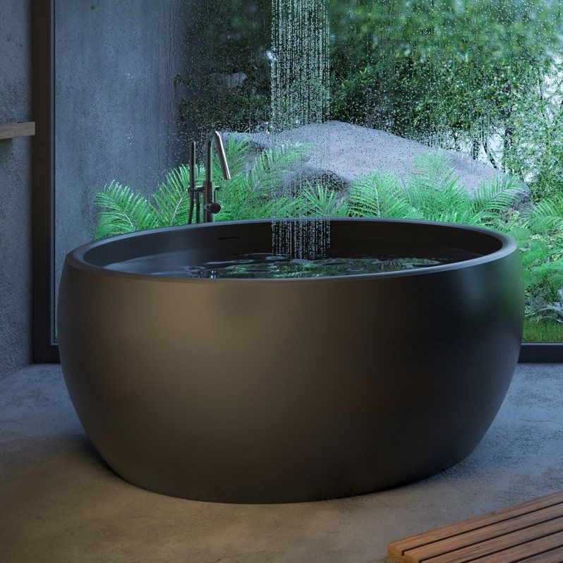 Runde Badewanne - AURA-MINI-BLCK - Aquatica Marmite SP. Z.o.o ...