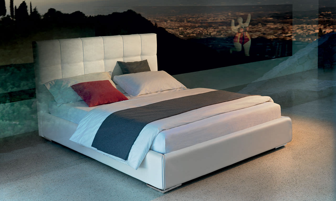 Doppelbett - TOWN - noctis - modern / Polster / Leder