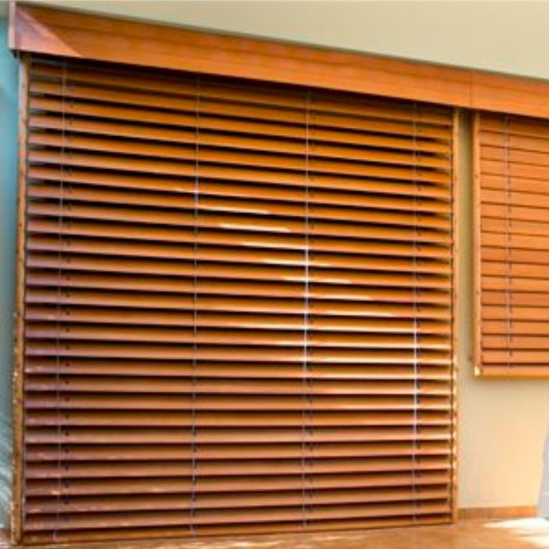 Jalousie-Rollo - XATIVA - Luxmader - für Fenster / Holz / für Außenbereich