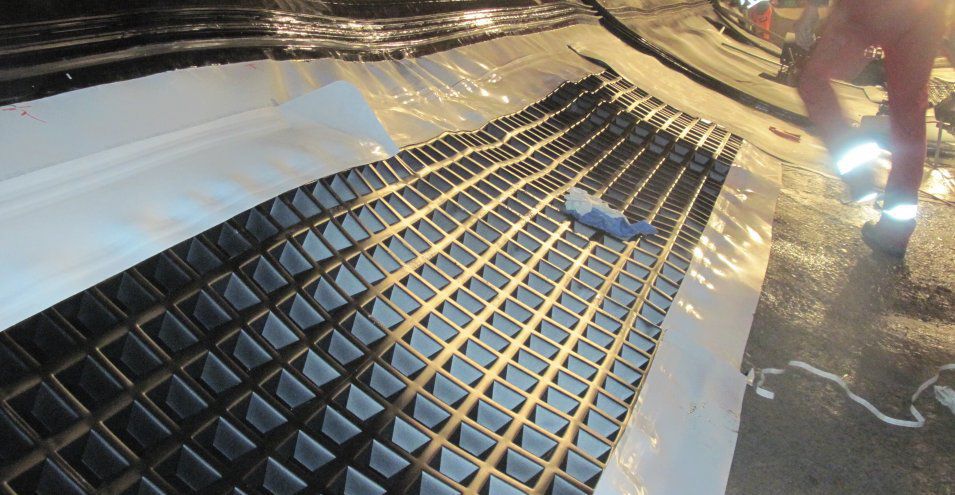 Geokomposit für Drainage - CAVIDRAIN - ABG - Recyclingkunststoff / für ...