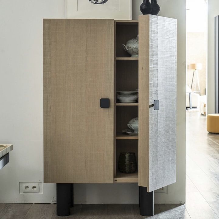 Hohes Sideboard - Willy - PH Collection - modern / Holz / Stahl