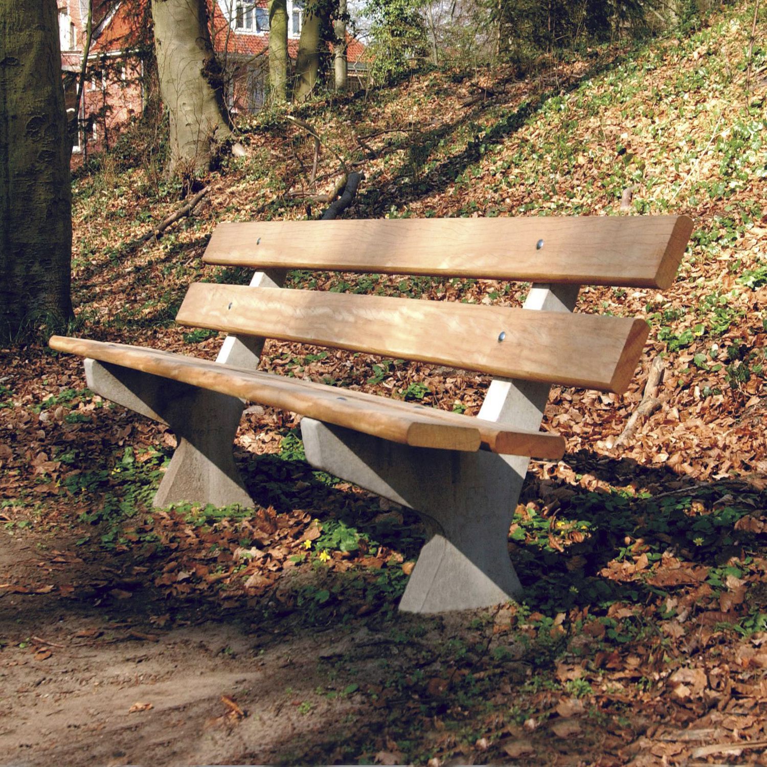 Parkbank - BN - VelopA - klassisch / Holz / Beton