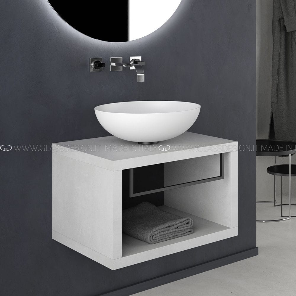 Wandhängender Waschtisch-Unterschrank - Imai 60 - GLASS DESIGN Srl ...