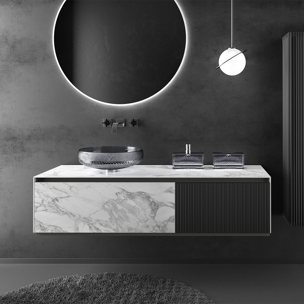 Doppelter Waschtisch-Unterschrank - Domus - GLASS DESIGN Srl ...