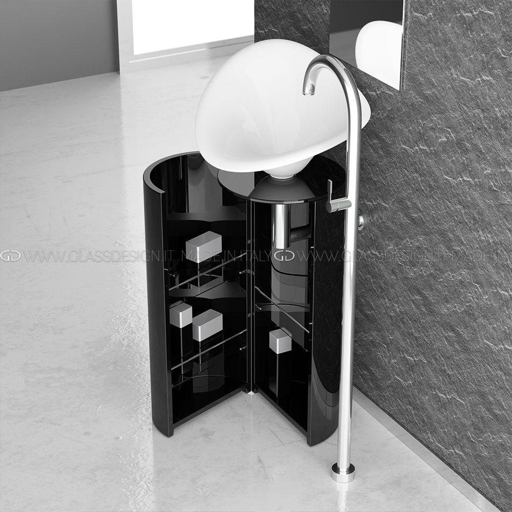 Freistehender Waschtisch-Unterschrank - KOIN XL - GLASS DESIGN Srl ...