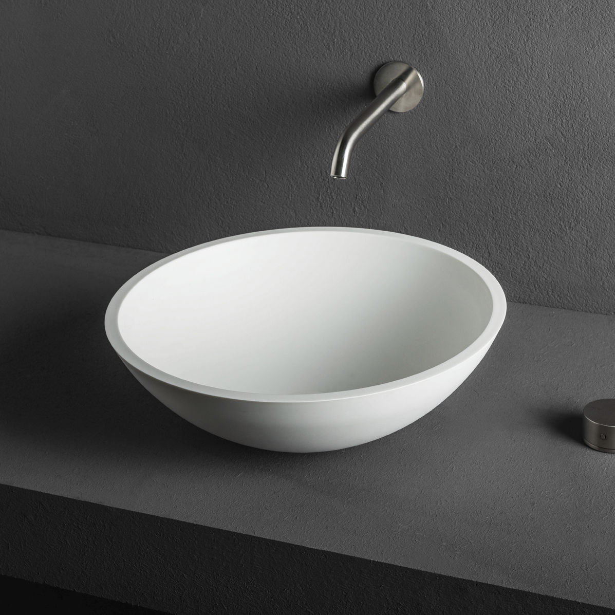 Aufsatzwaschbecken - CUP - MAKRO - Corian® / rund / modern