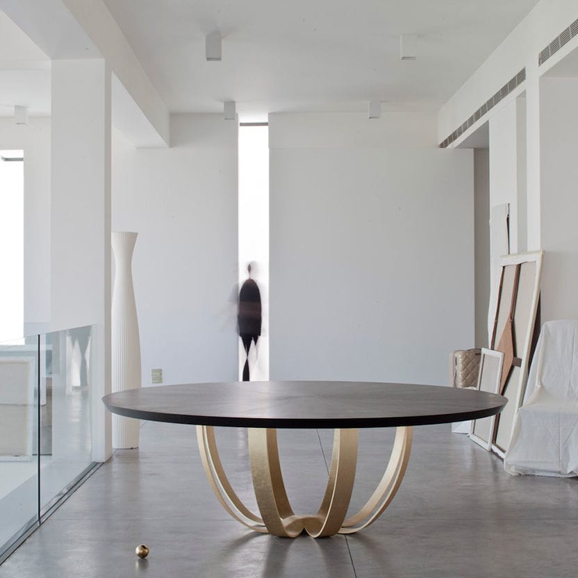 Designtisch / originell - WEB - NADA DEBS - Eiche / Gestell aus Stahl ...