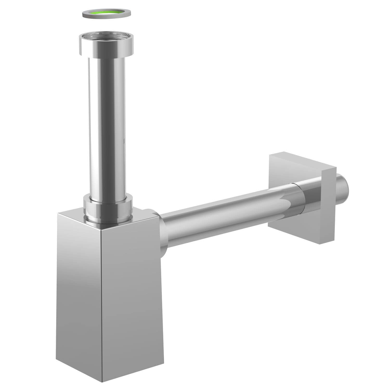 Syphon für Waschbecken / verchromter Messing - PI-QUADRO 0510PR25K7 ...