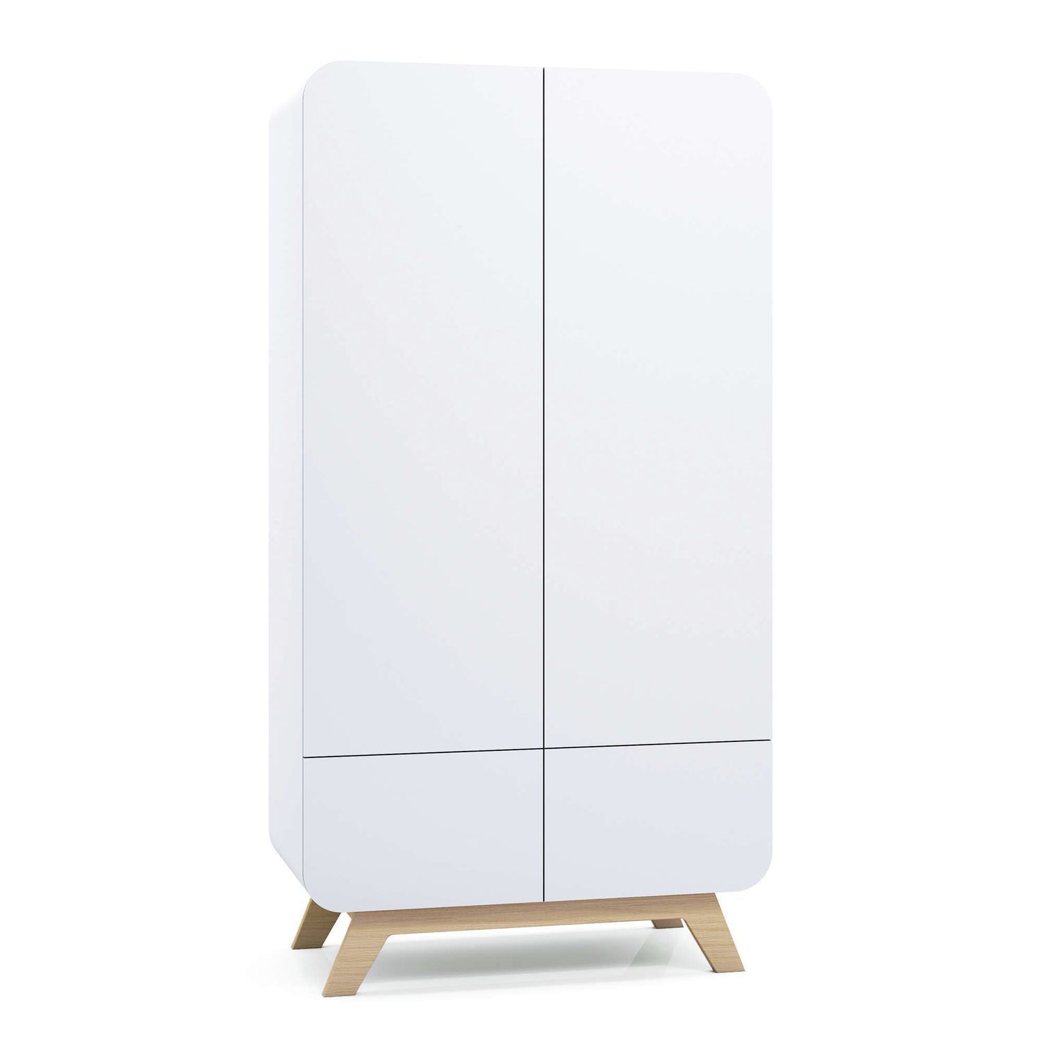 Moderner Kleiderschrank - A317P - ALONDRA - Holz / mit Schwingtür / mit ...