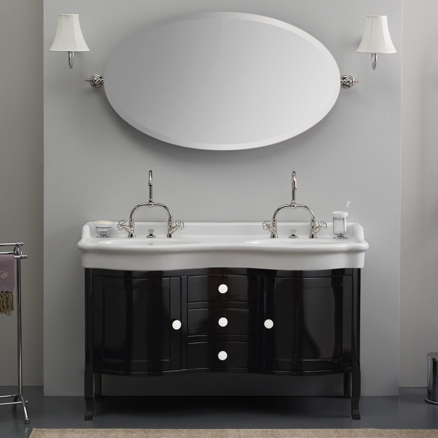 Doppelter Waschtisch-Unterschrank - PROVENCE'800 - BLEU PROVENCE ...