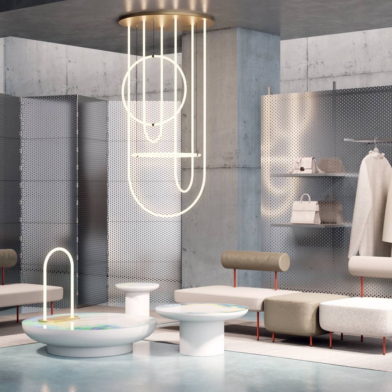 Hängelampe - Unseen - Petite Friture - Messing / aus lackiertem Stahl ...