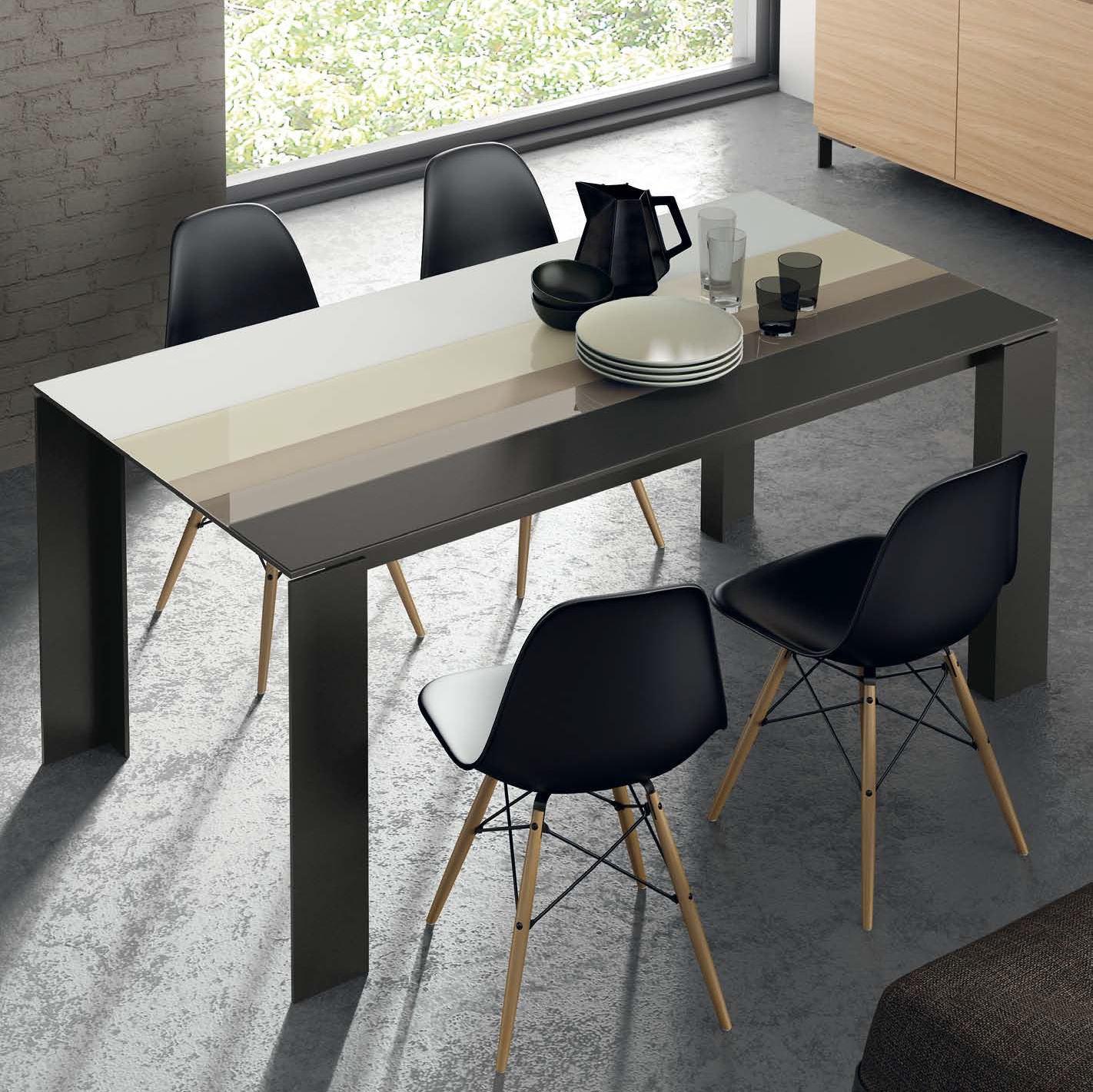 Moderner Esstisch - T07 - VIVE - MUEBLES VERGE S.L. - Holz / Keramik ...