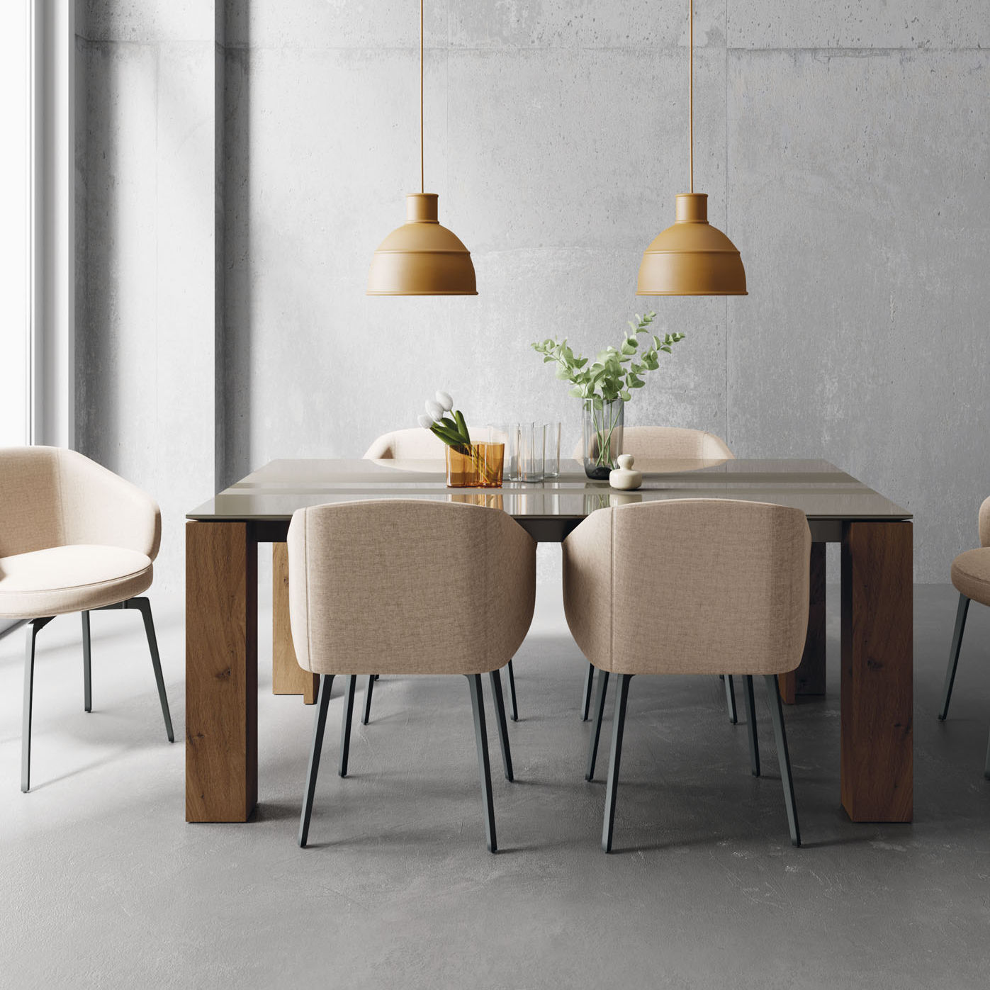 Moderner Esstisch - 107 - VIVE - MUEBLES VERGE S.L. - Glas / Keramik ...