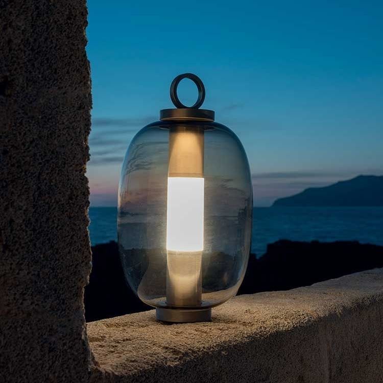 Tragbare Lampe - Lucerna - Ethimo - Aluminium / Glas / modern