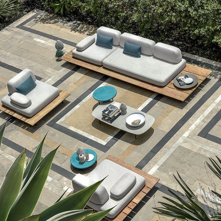 Modulsofa - Calipso - Ethimo - modern / für Außenbereich / grau