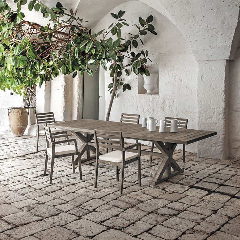 Moderner Esstisch - Cronos - Ethimo - Teakholz / Gestell aus Teakholz / rechteckig