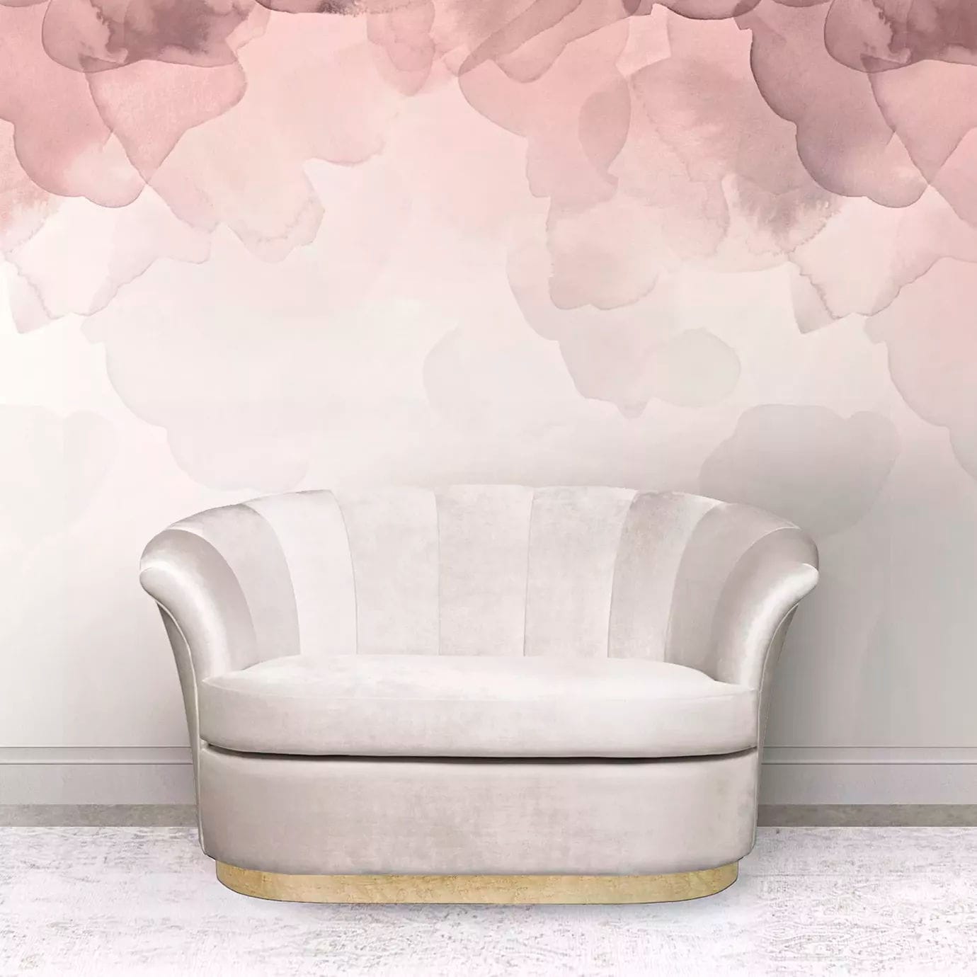 Klassisches Sofa - BESAME - KOKET Love Happens - weiß / Stoff / Holz