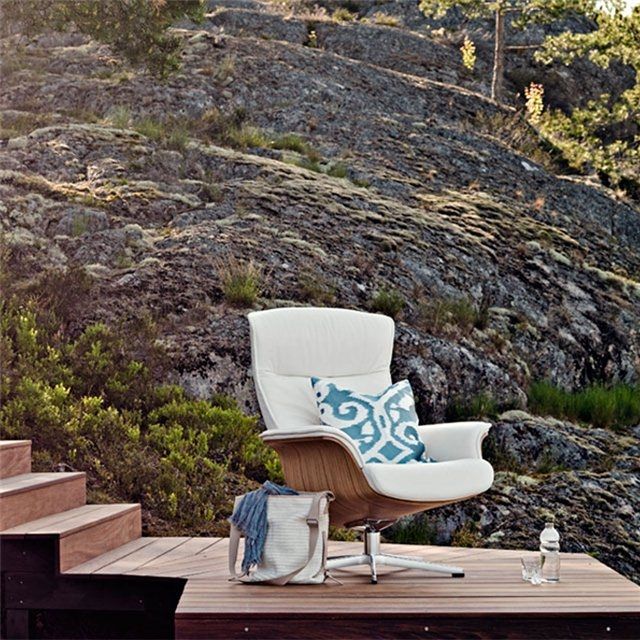 Moderner Sessel - PRIME - Conform - Leder / drehbar