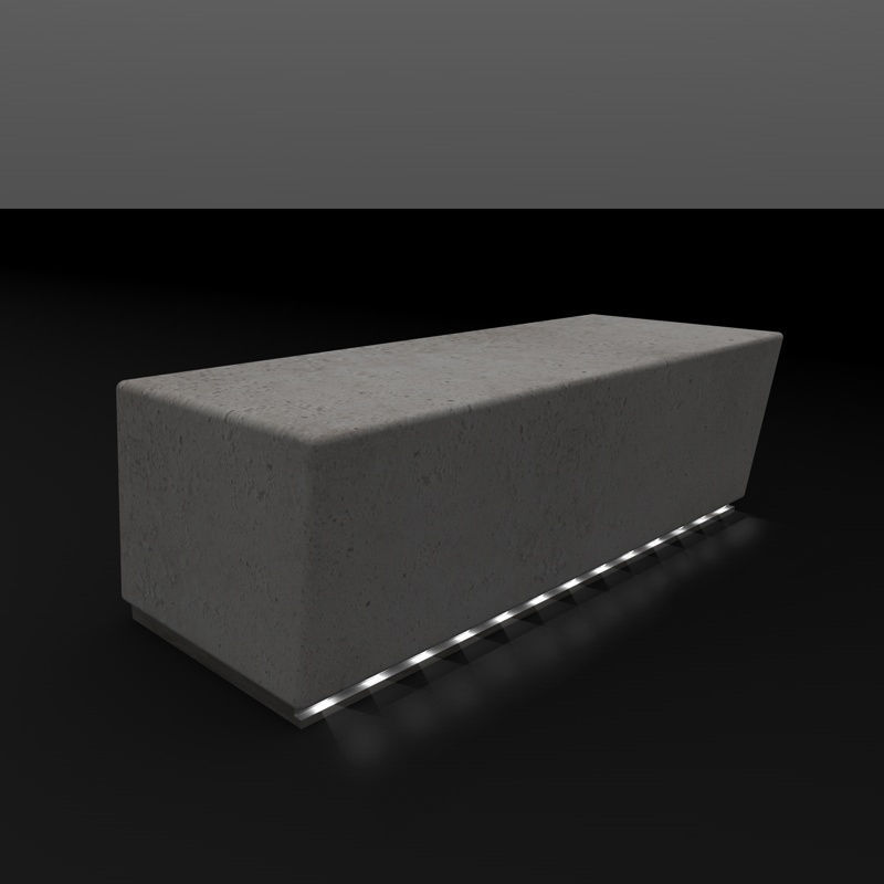 Moderne Bank für den öffentlichen Raum - slim luce - Arredo di Pietra ...