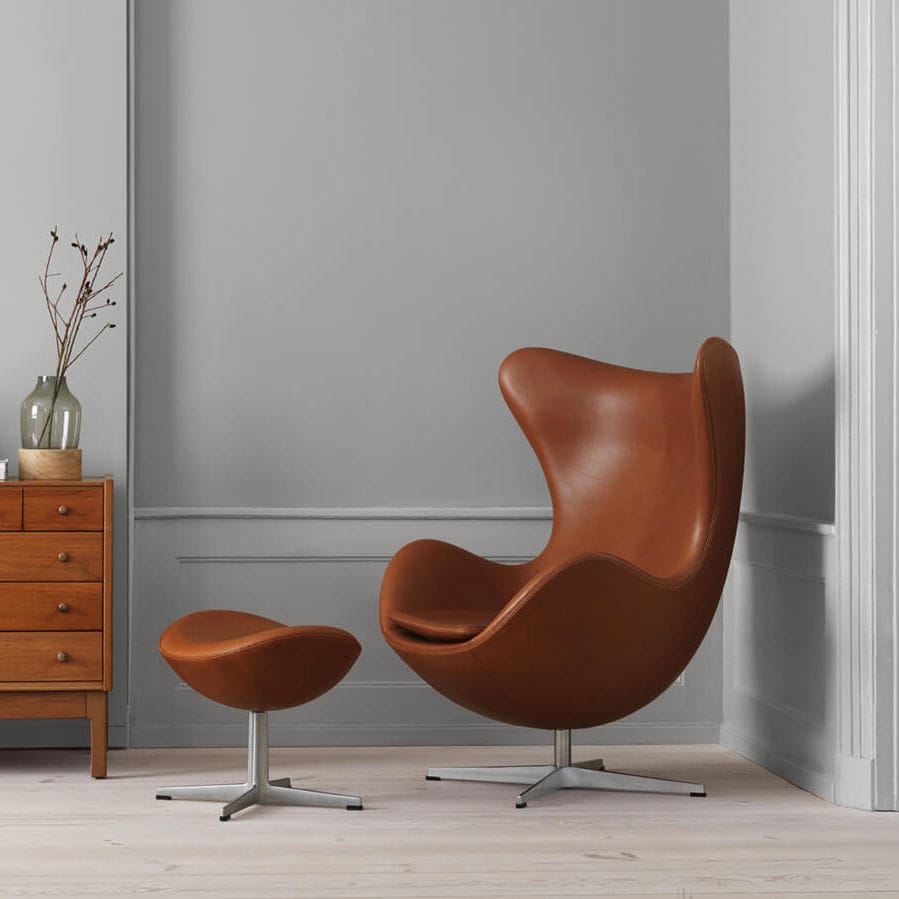 Sessel / skandinavisches Design - EGG™ - Fritz Hansen - Leder / Stoff ...