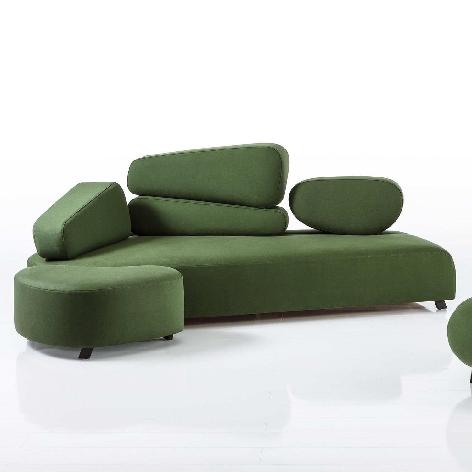 Sofa / organisches Design - mosspink - bruehl - grau / braun / beige