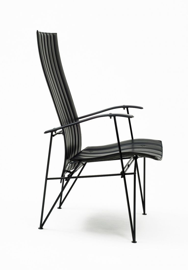 Moderner Kaminsessel - SKIN & BONES - Vivero - Leder / Stahl / mit ...