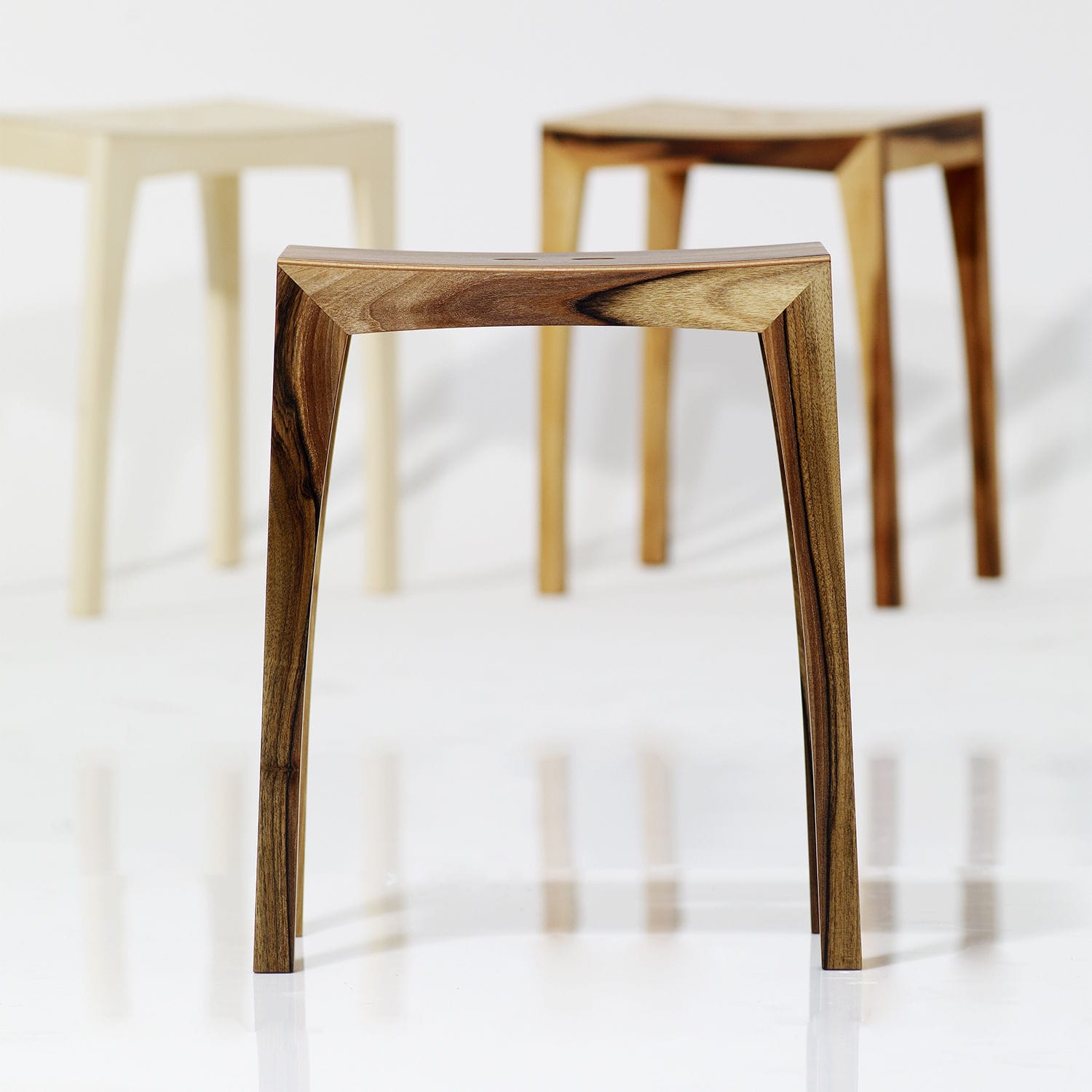 Design-Hocker - OTTO2 - sixay furniture - Holz / Leder / Linoleum