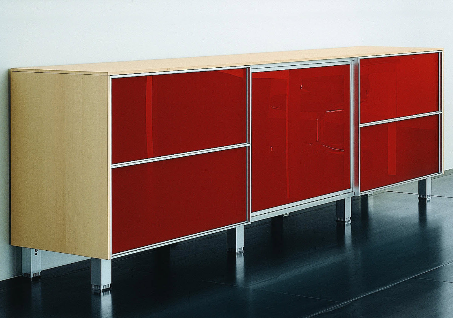 Modernes Sideboard - DEDALO - ALEA - Holzfurnier / melaminbeschichtet