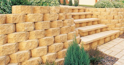 Massiv-Betonstein - GARDENWALL® - Cultured Stone Products - für Stützmauer