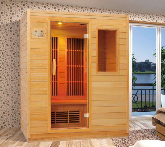 Infrarotsauna - CLASSICAL : FRB-033LC - LEKING WELLNESS - für Privatgebrauch / Holz