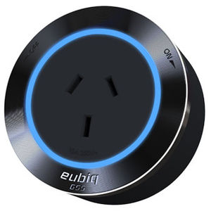 Aufputz-Steckdose - BS3 PREMIUM - Eubiq - Polycarbonat / modern / schwarz