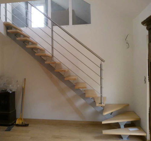 Gerade Treppe - NORMANDIE - ESCALIER DESIGN 14 - viertelgewendelt ...