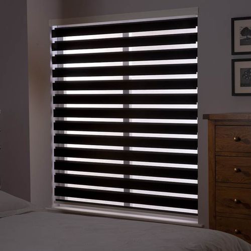 Stoffrollo - PREMIUM ZEBRA - Bloc Blinds - Verdunkelung / motorisiert ...