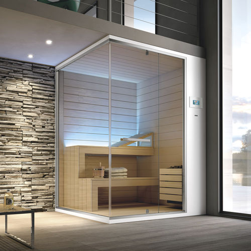 Finnische Sauna - GHIBLI SAUNA - HAFRO srl - für Privatgebrauch / Holz / Hartglas