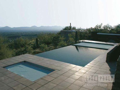 Automatische Poolabdeckung - COVER POOLS - Sicherheit / für Überlaufpool