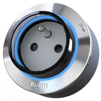 Aufputz-Steckdose - FR3 PREMIUM - Eubiq - Polycarbonat / modern / schwarz