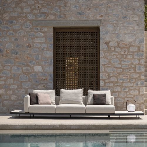 Modulsofa - Dongo - Todus - für Außenbereich / grau / braun