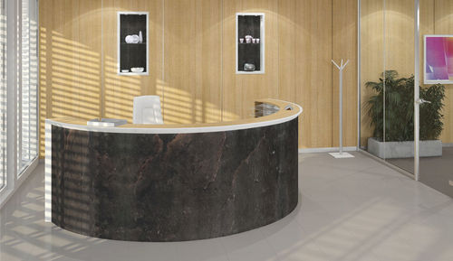 Halbrunde Empfangstheke - CIAO PIÙ - Codutti Furniture Srl - Naturstein ...