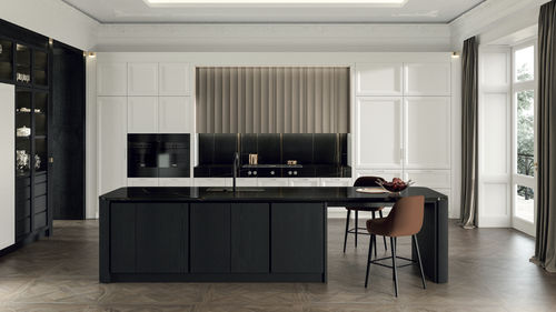 Moderne Küche - GALLERY+ - CASTAGNA CUCINE - Holz / Marmor / Kochinsel