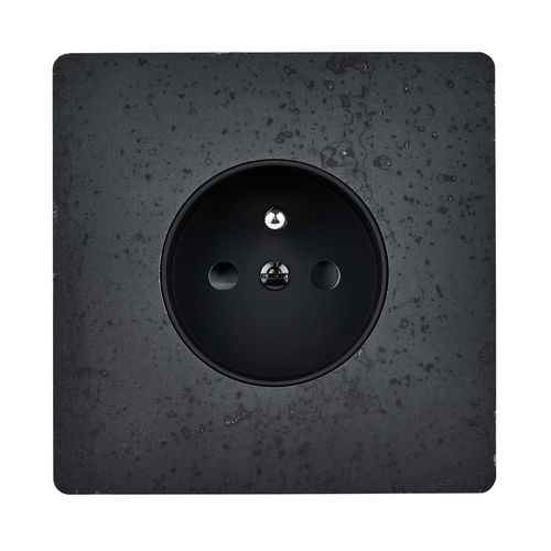 Wandmontierte Steckdose - M - MOD ELEC - Unterputz / Messing / Stahl